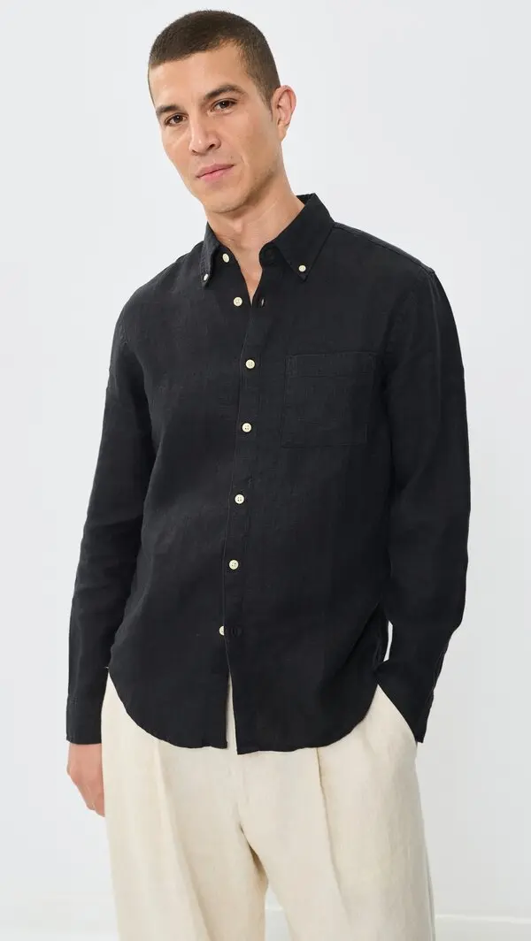 ALEX CRANE Linen Playa Button Down Shirt