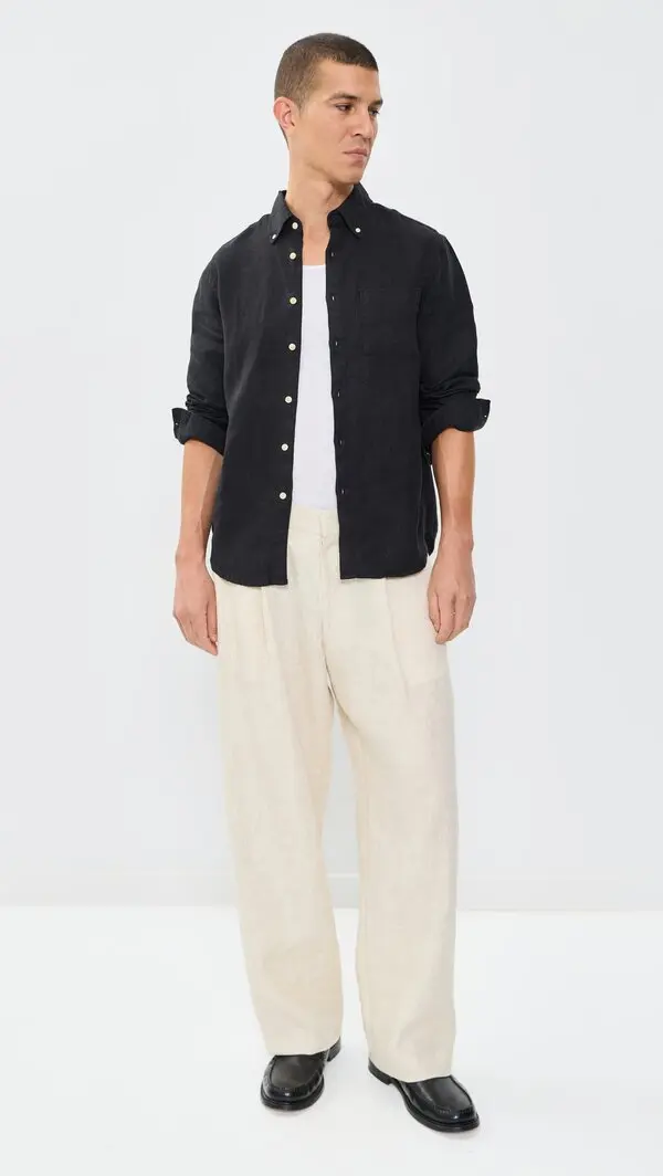 ALEX CRANE Linen Playa Button Down Shirt