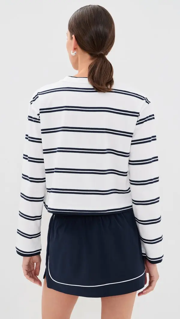 Good American The Long Sleeve Layered Tee