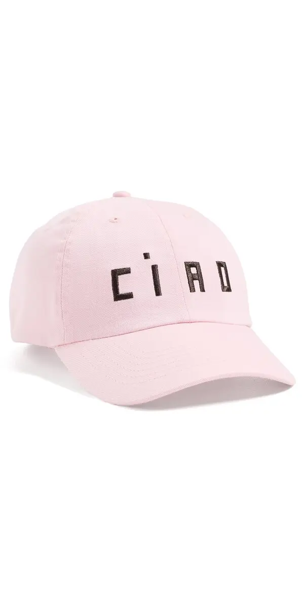 Clare V. Ciao Baseball Cap - Light Pink/chocolate