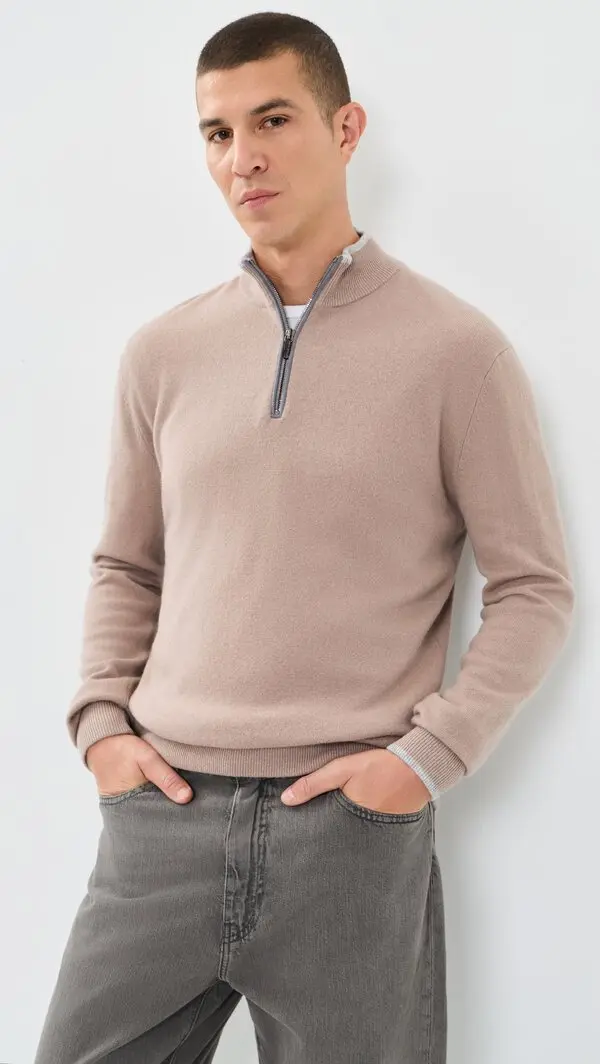 Greyson Sebonack Quarter Zip Sweater