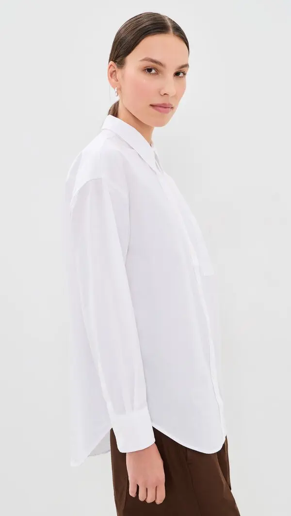 Faherty Brand Coastal Poplin Oversized Shirt