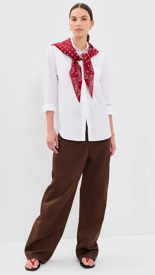 Faherty Brand Coastal Poplin Oversized Shirt