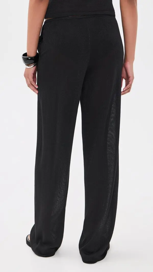 Lioness Femme Metallic Knit Wide Leg Trousers