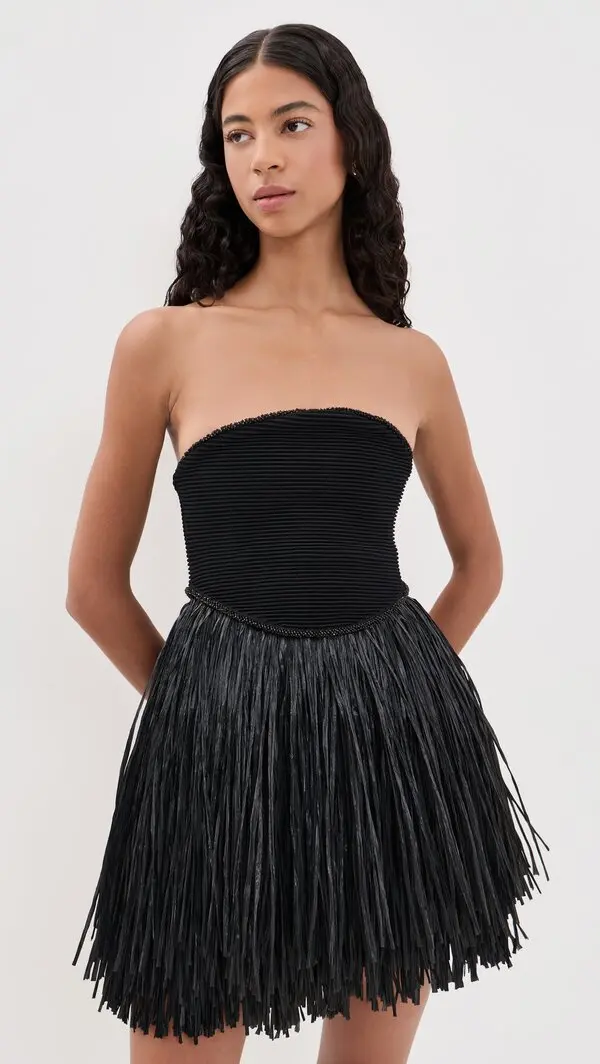 Aje Florentia Raffia Mini Dress