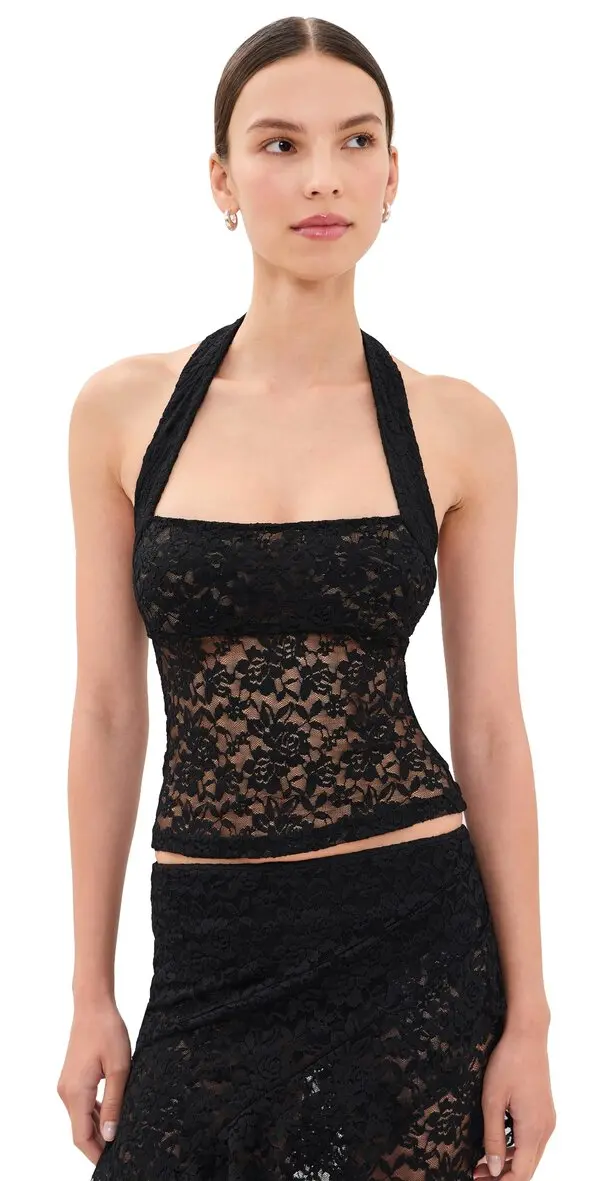 Lioness Palisades Halter Top - Noir