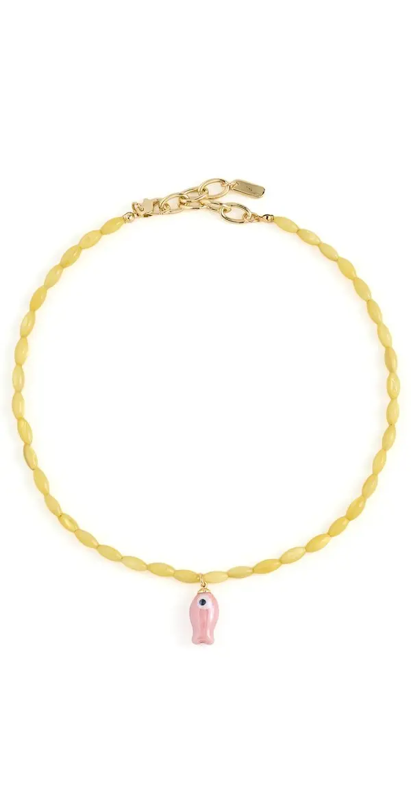 LOGAN TAY Beaded Fish Pendant Necklace