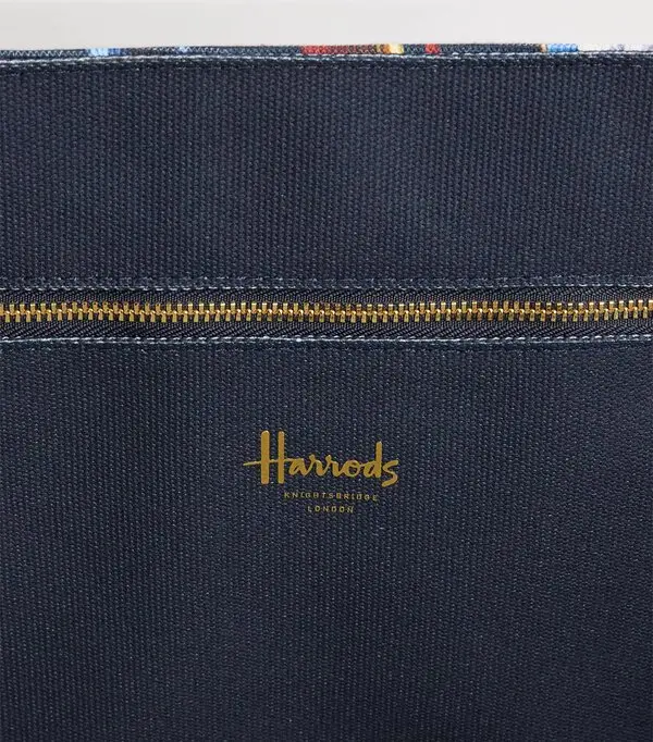 Harrods Large Tassel Tote Bag - Navy