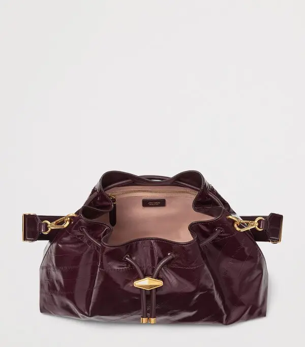 JIMMY CHOO Leather Bon Bon Shoulder Bag