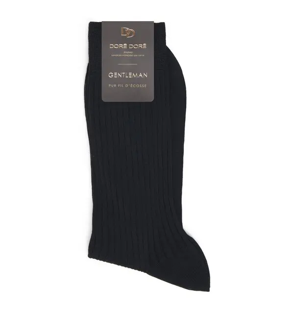 DORE DORE Mercerised Cotton Ribbed Socks