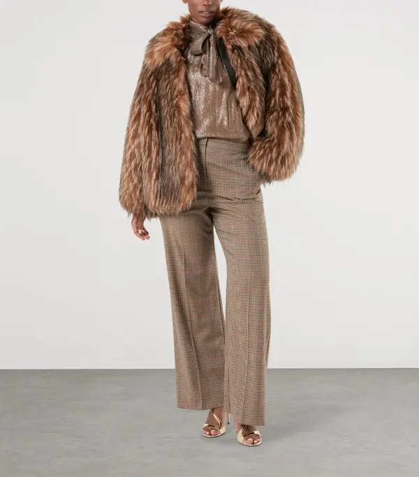 Marina Rinaldi Faux Fur Belted Coat