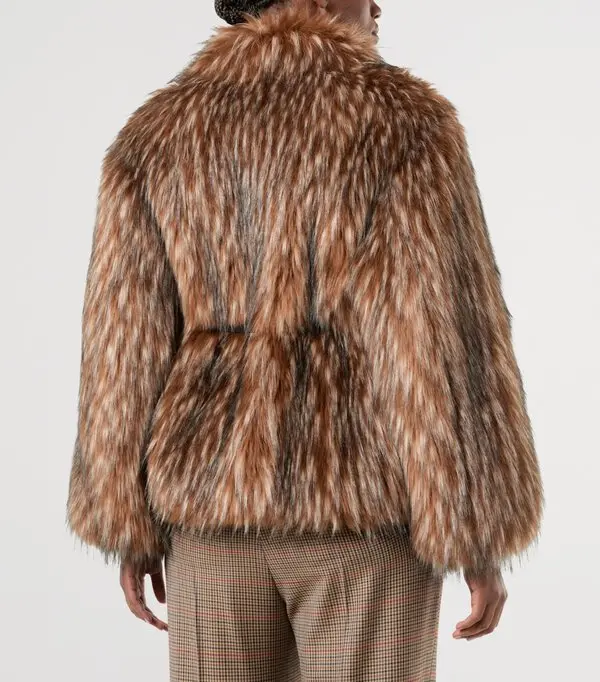 Marina Rinaldi Faux Fur Belted Coat