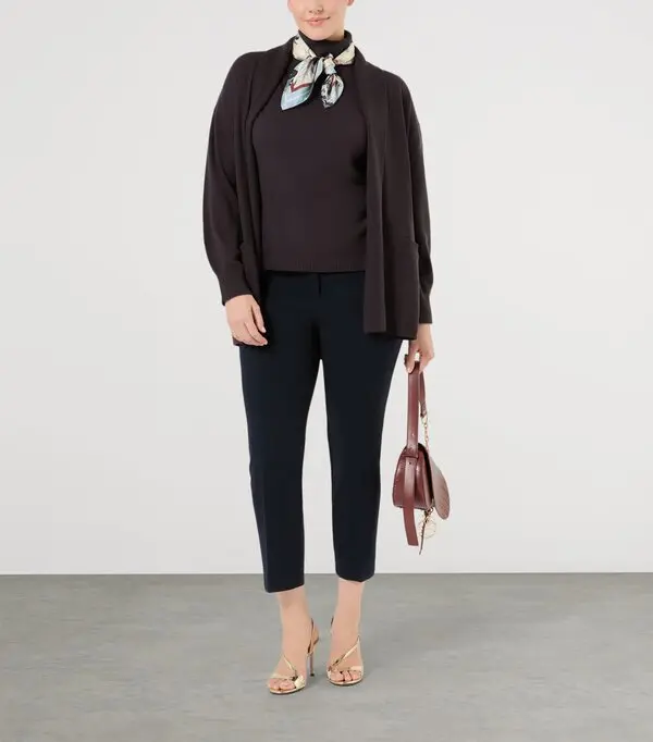 Marina Rinaldi Cashmere Tie-belt Cardigan