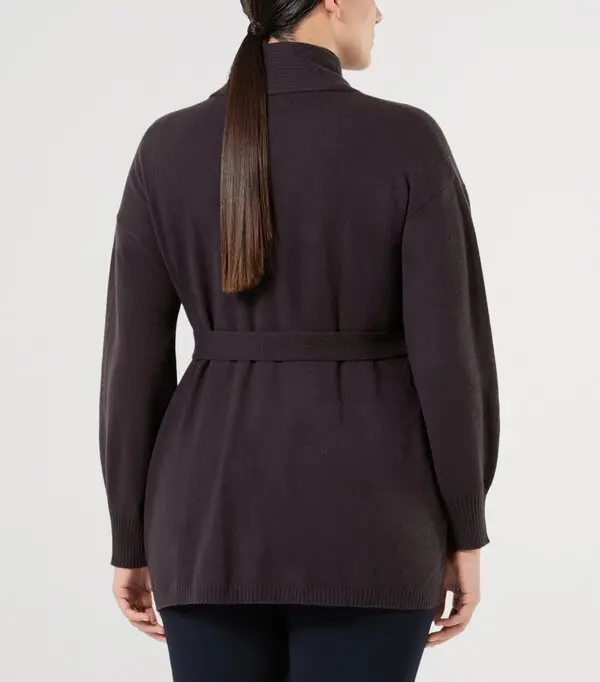 Marina Rinaldi Cashmere Tie-belt Cardigan