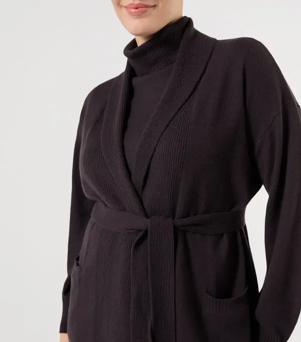 Marina Rinaldi Cashmere Tie-belt Cardigan