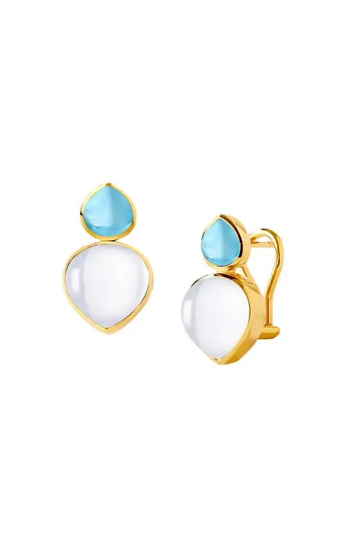 SYNA JEWELS Bloom Amora Clip Earrings - Blue Moon