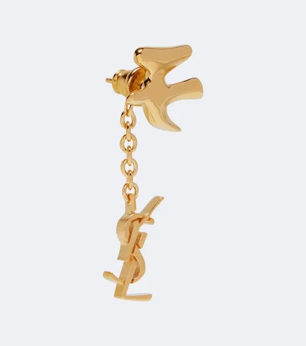 Saint Laurent Cassandre Brass Earrings