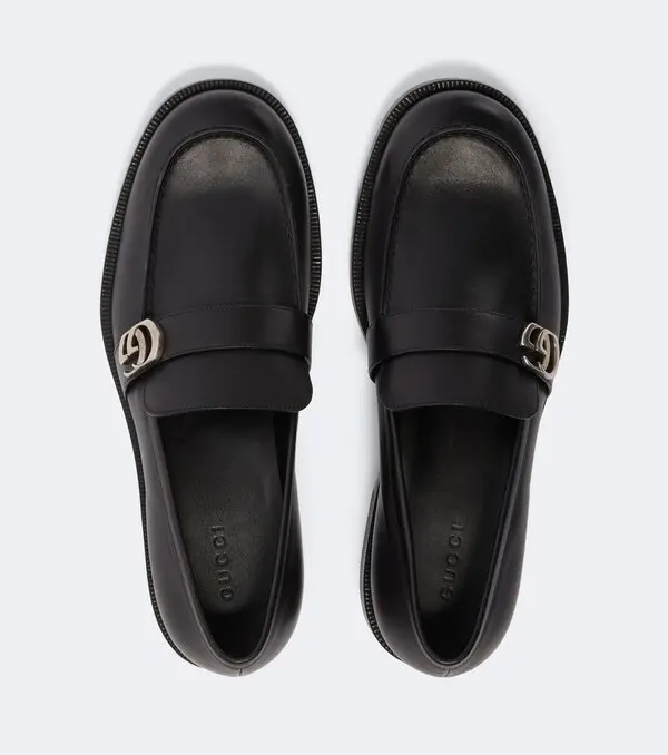 Gucci Double G Leather Loafers