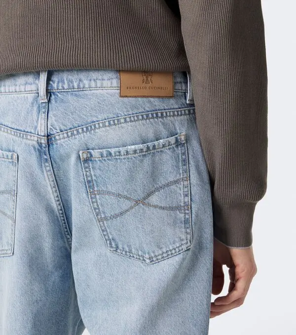 Brunello Cucinelli Distressed Straight Jeans