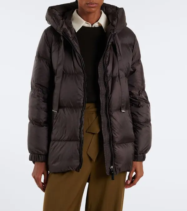 Max Mara Quilted Down Jacket - Brown