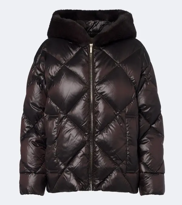 Max Mara Quilted Down Jacket - Brown