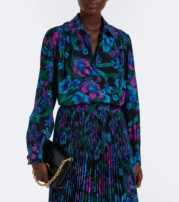 Gucci Flora Printed Silk Shirt