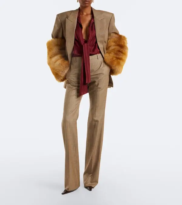 Saint Laurent Shearling Hand Muffs