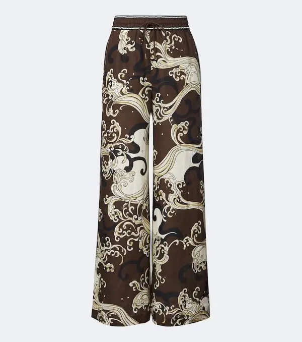 ALEMAIS Otis Printed Linen Wide-leg Pants - Multicoloured