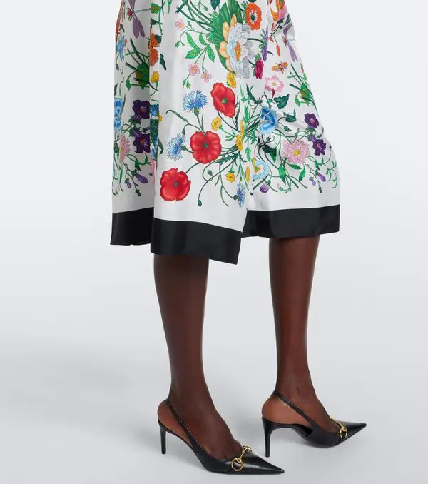 Gucci Flora Silk Twill Culottes