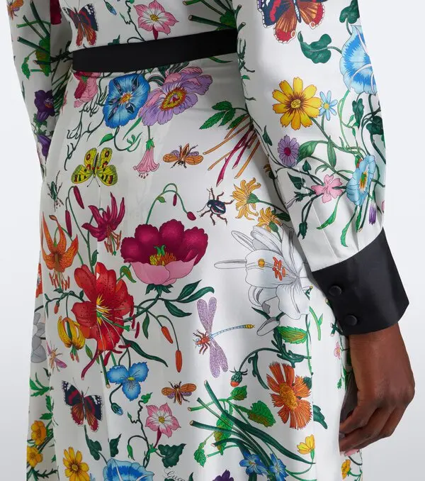 Gucci Flora Silk Twill Culottes