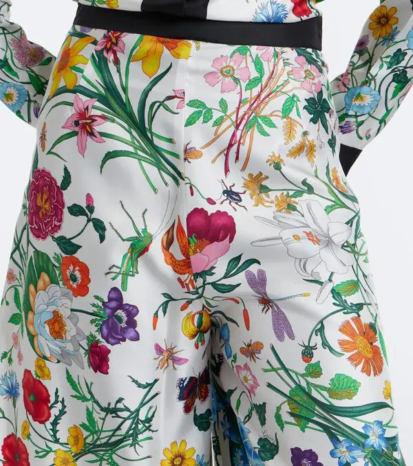 Gucci Flora Silk Twill Culottes