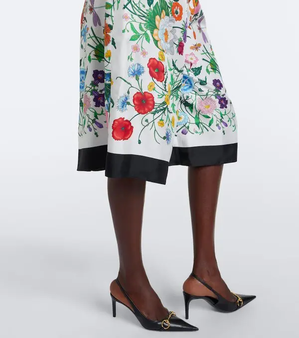 Gucci Flora Silk Twill Culottes