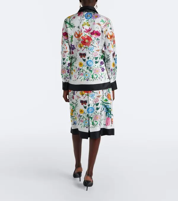 Gucci Flora Silk Twill Culottes