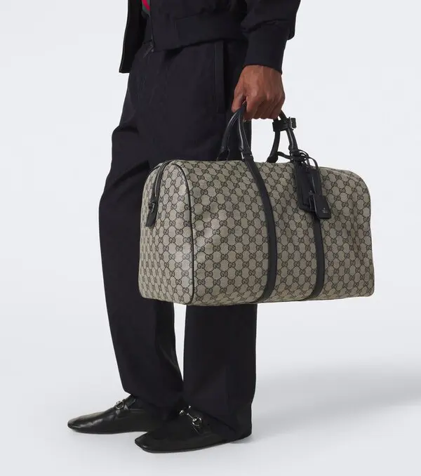 Gucci Essence Medium Gg Canvas Duffle Bag