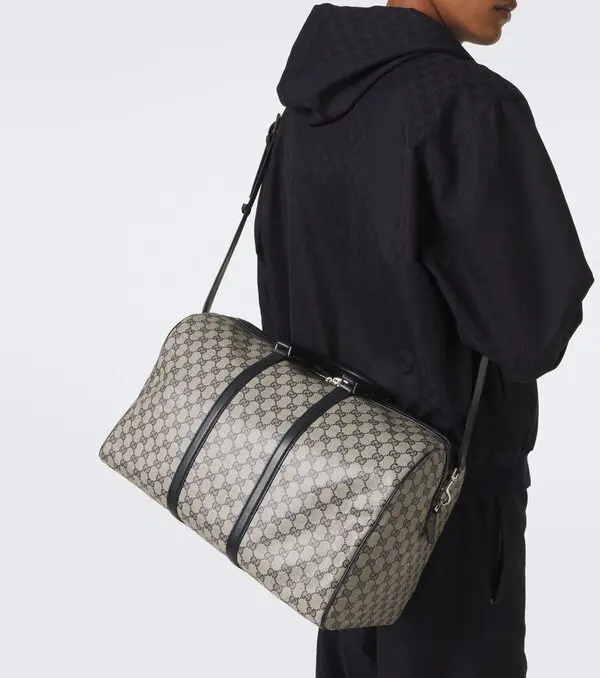 Gucci Essence Medium Gg Canvas Duffle Bag