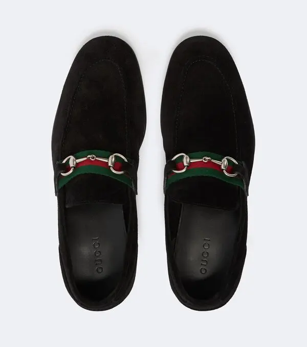Gucci Como Horsebit Suede Loafers