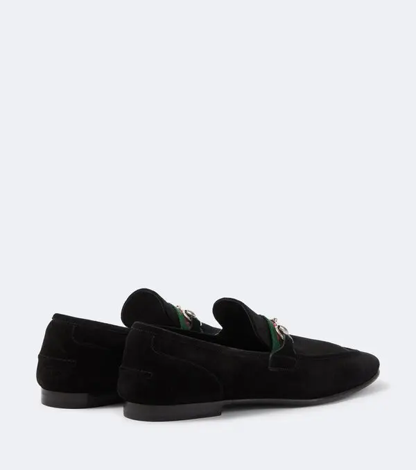Gucci Como Horsebit Suede Loafers