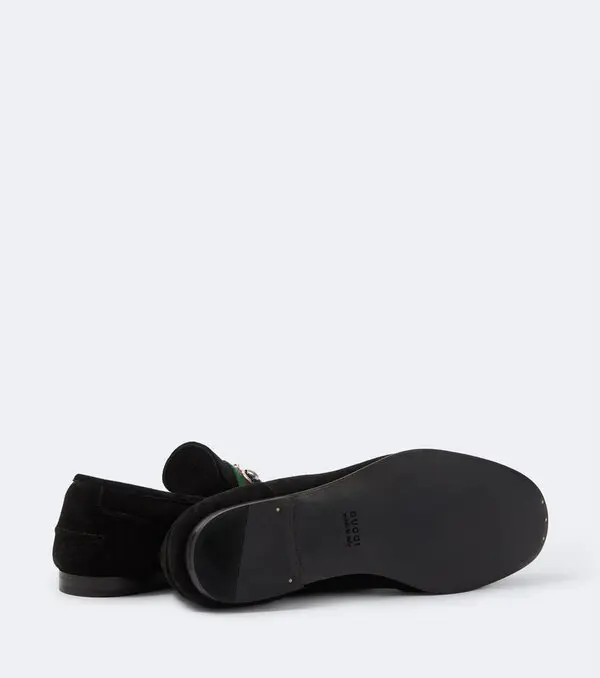 Gucci Como Horsebit Suede Loafers