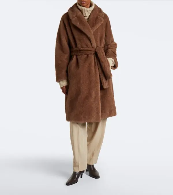 Max Mara Belted Wrap Coat - Beige