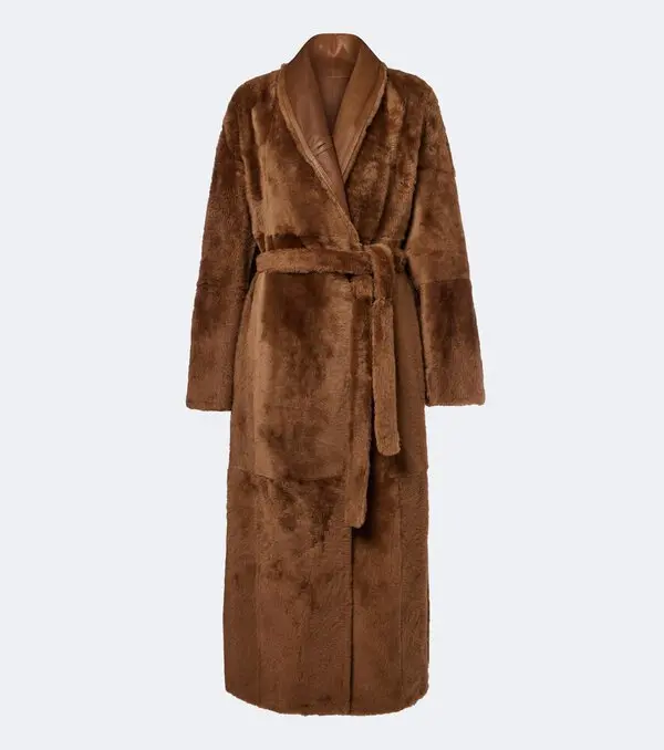 YVES SALOMON Reversible Shearling And Leather Wrap Coat