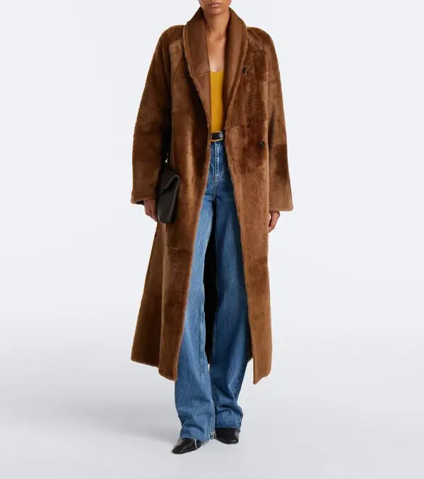YVES SALOMON Reversible Shearling And Leather Wrap Coat