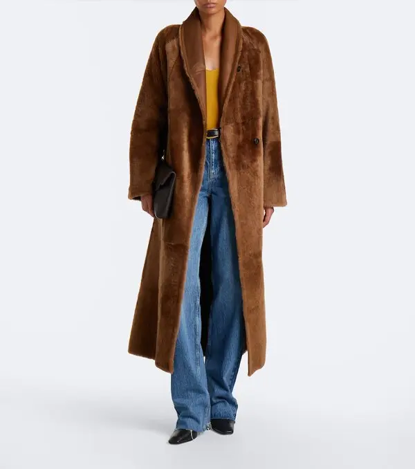 YVES SALOMON Reversible Shearling Wrap Coat