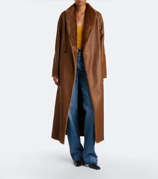 YVES SALOMON Reversible Shearling Wrap Coat