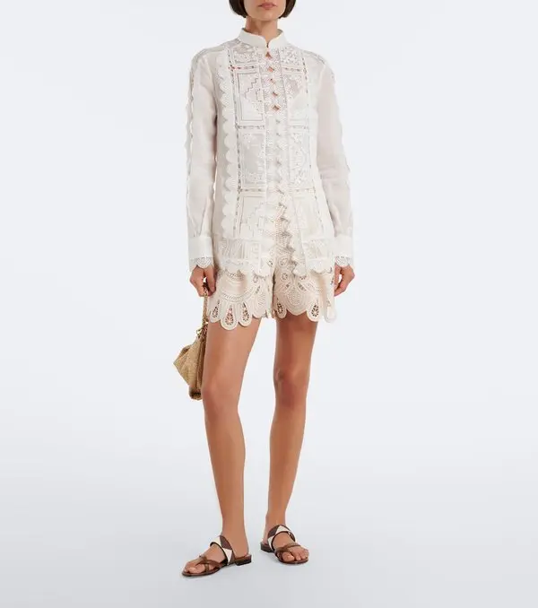Elie Saab Macramé Shorts