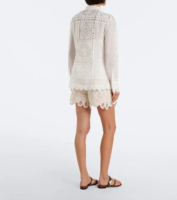 Elie Saab Macramé Shorts