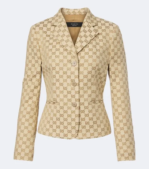 Gucci Gg Canvas Cotton-blend Blazer