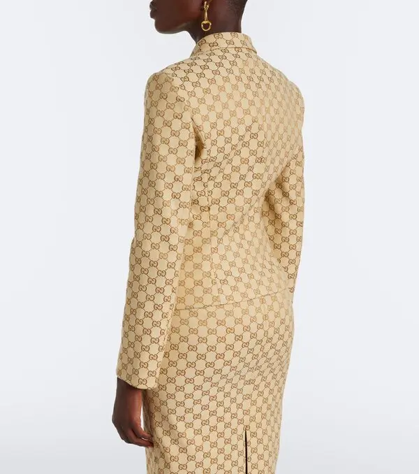 Gucci Gg Canvas Cotton-blend Blazer