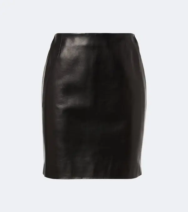 Gucci Leather Miniskirt - Black