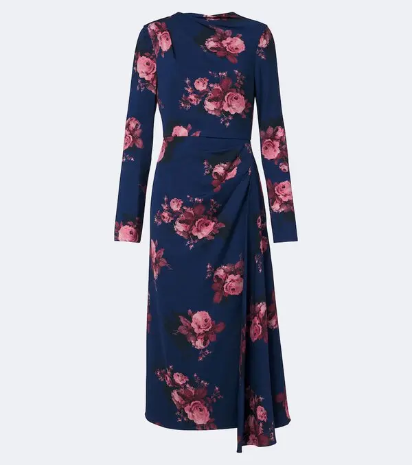 Erdem Floral Cady Midi Dress