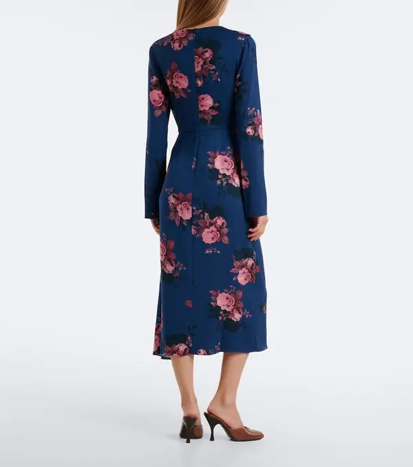 Erdem Floral Cady Midi Dress